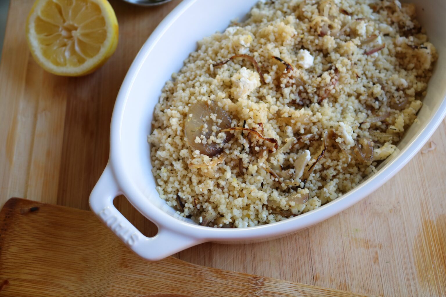 Couscous with Caramelized Onions and Feta – Claudia's Table