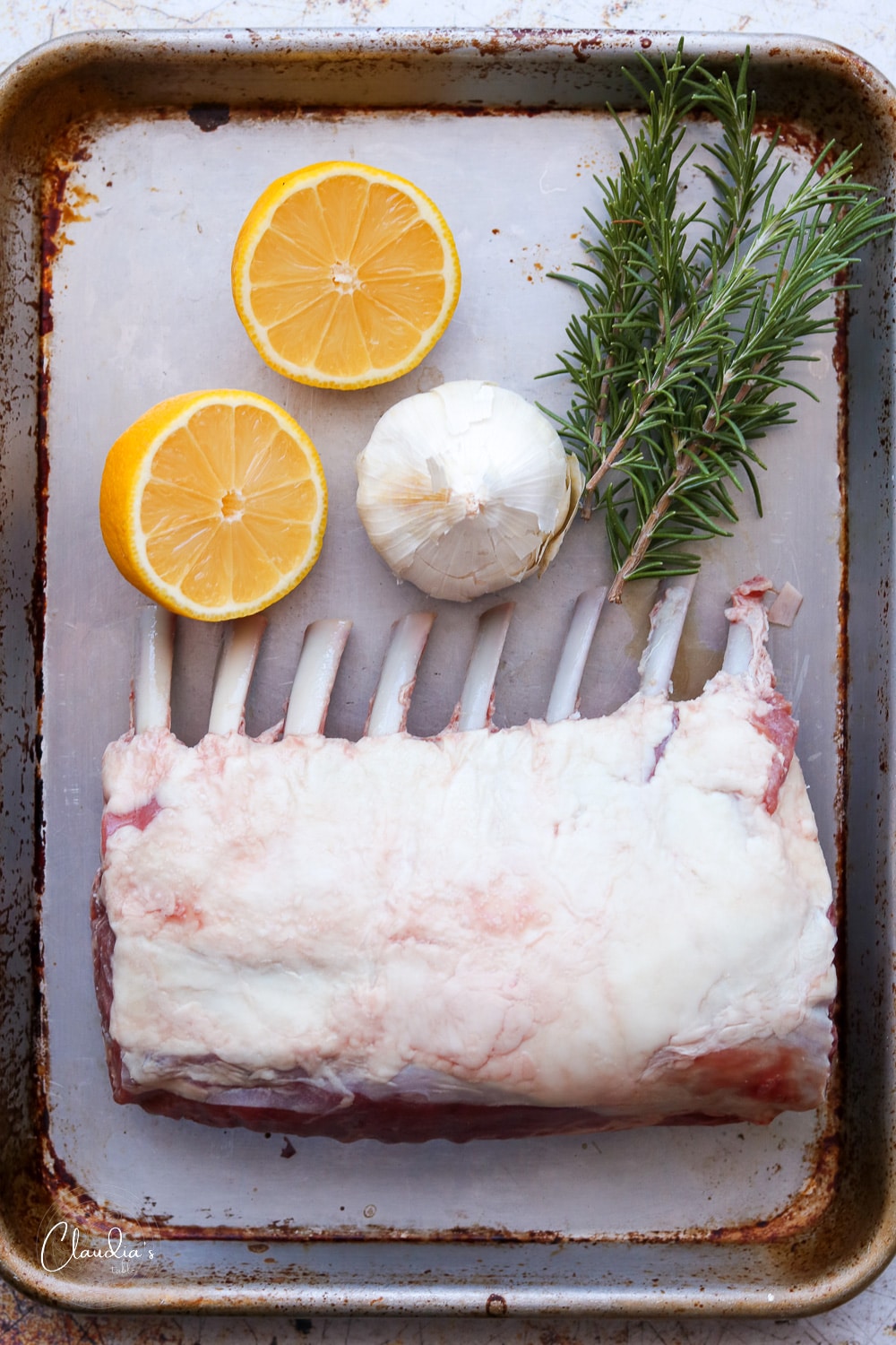 Rosemary Lemon Rack of Lamb with Couscous – Claudia's Table