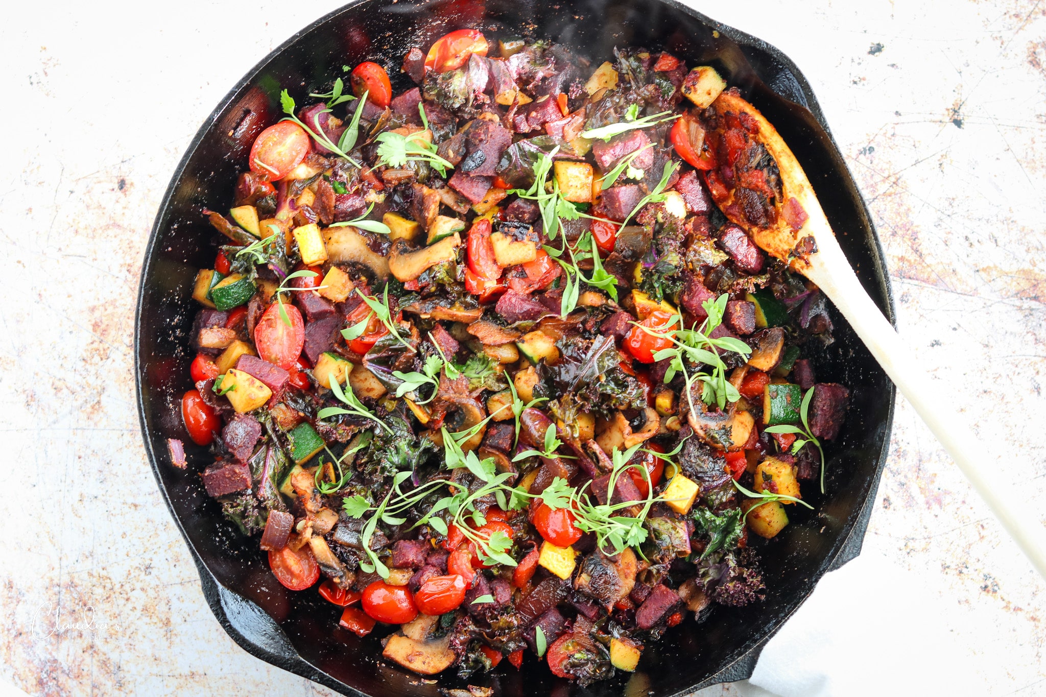 Vegetable Breakfast Hash with Sweet Potatoes – Claudia's Table