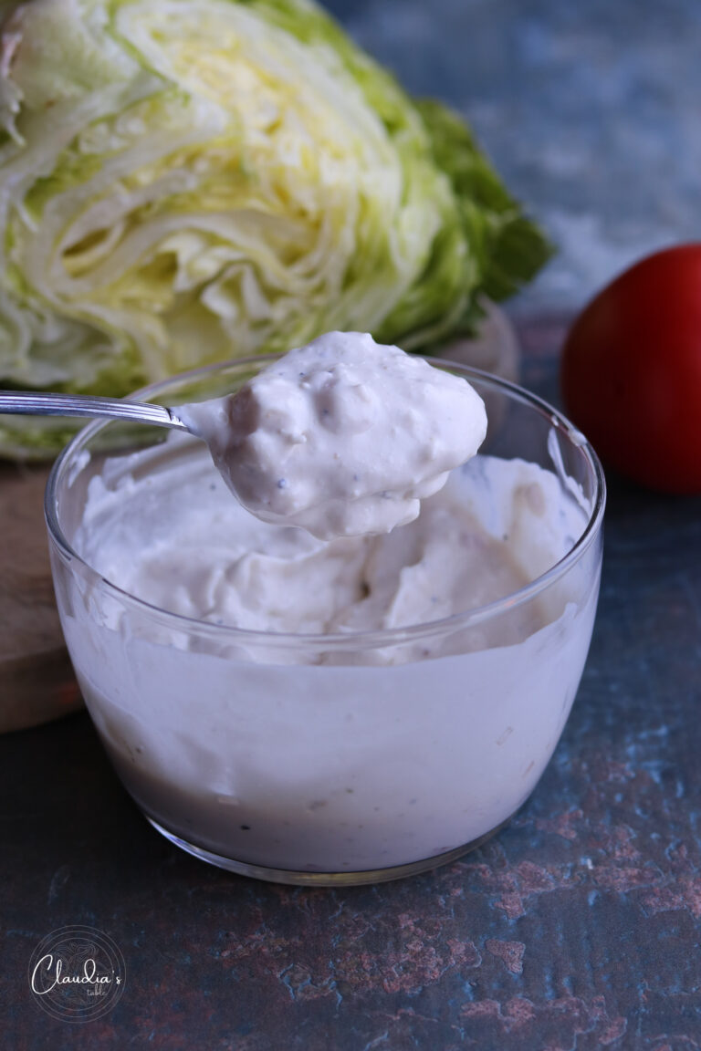 Classic Homemade Chunky Blue Cheese Dressing – Claudia's Table